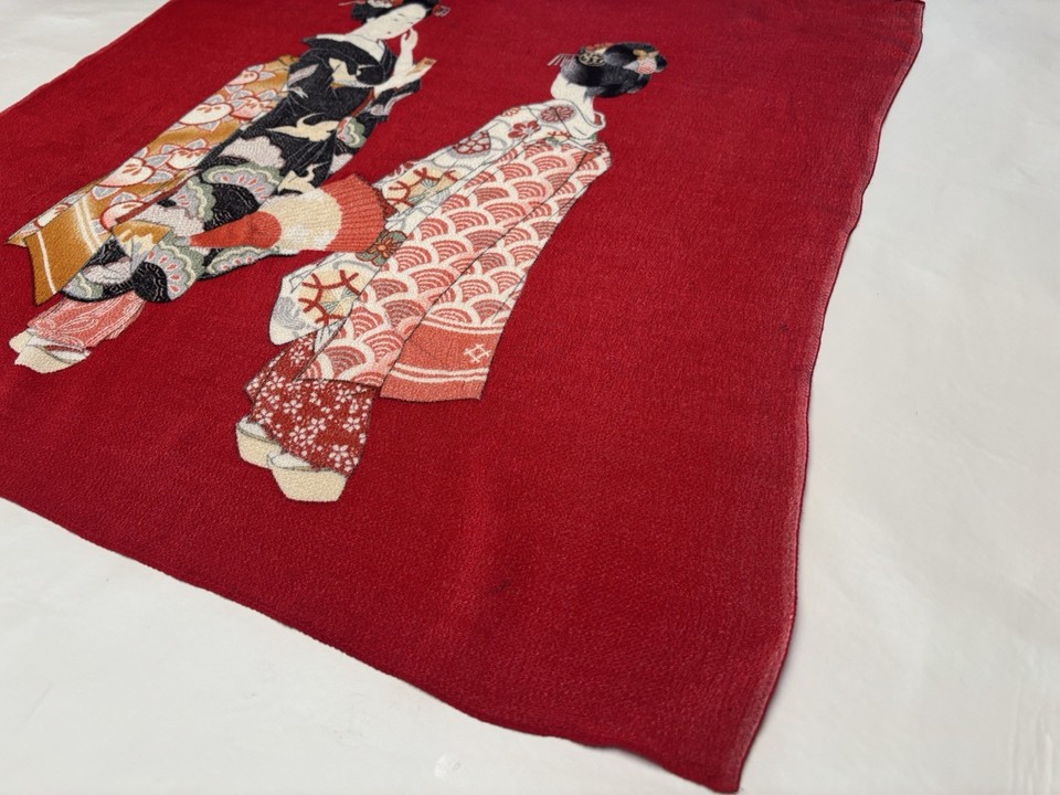 Furoshiki Geishas Wrapping Cloth Scarf Japanese Traditional WallArt ...