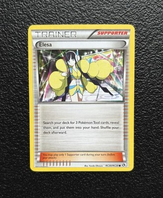 Pokémon TCG - Elesa RC20/RC25 - Trainer Holo Rare - Legendary Treasures ...