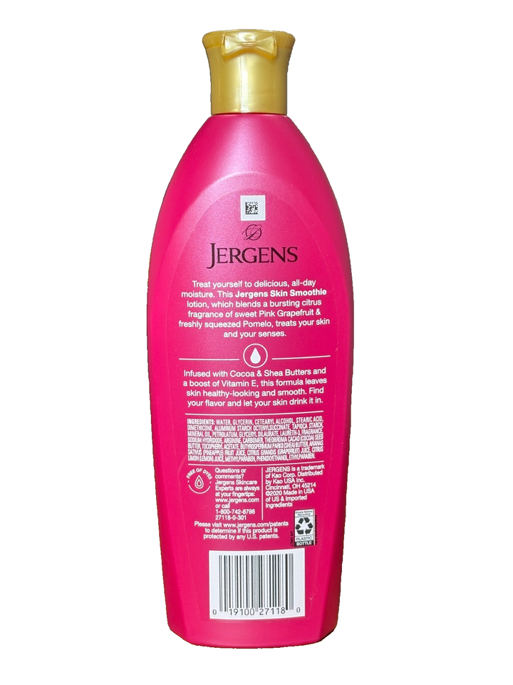 Jergens Skin Smoothie Pink Grapefruit & Pomelo Body Lotion 10 oz - NEW ...