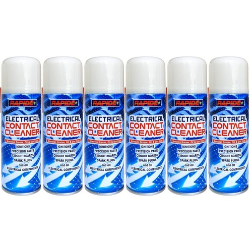 Rapide Electrical Contact Cleaner Remove Grease , Oil & Dirt 200ML x 6 ...