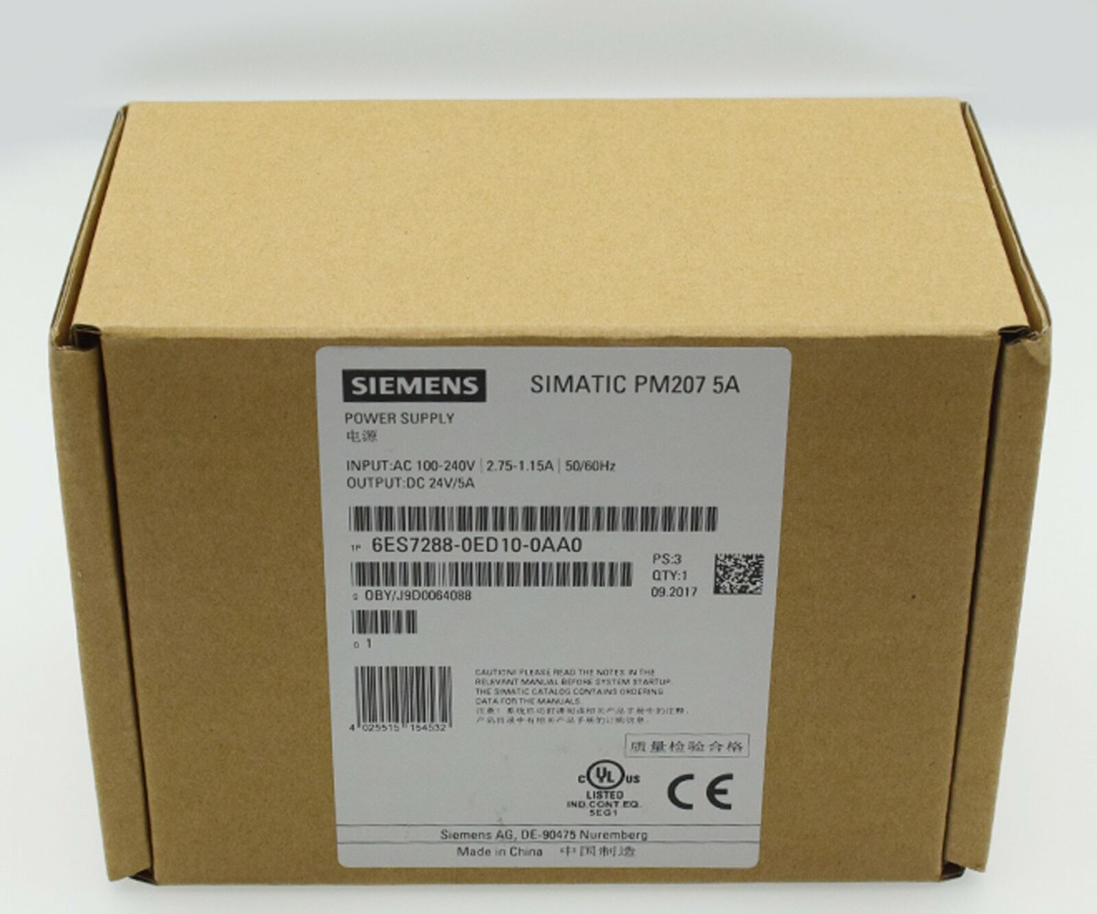 1PCS Brand New Siemens PM207 switching power supply 6ES7288-0ED10-0AA0 ...