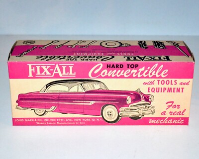 Rare Vintage 1950s Marx Fix-All Hard-Top Convertible Original Box | eBay