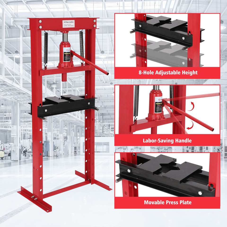 Hydraulic Press Pocket 6 Ton Hydraulic Press, H-Frame Benchtop ...