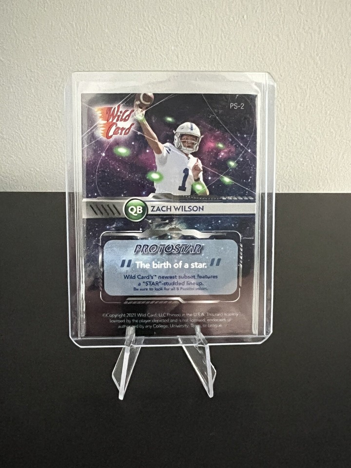 2021 Wild Card Illumination Prostar Zack Wilson Rookie #PS2 New York ...
