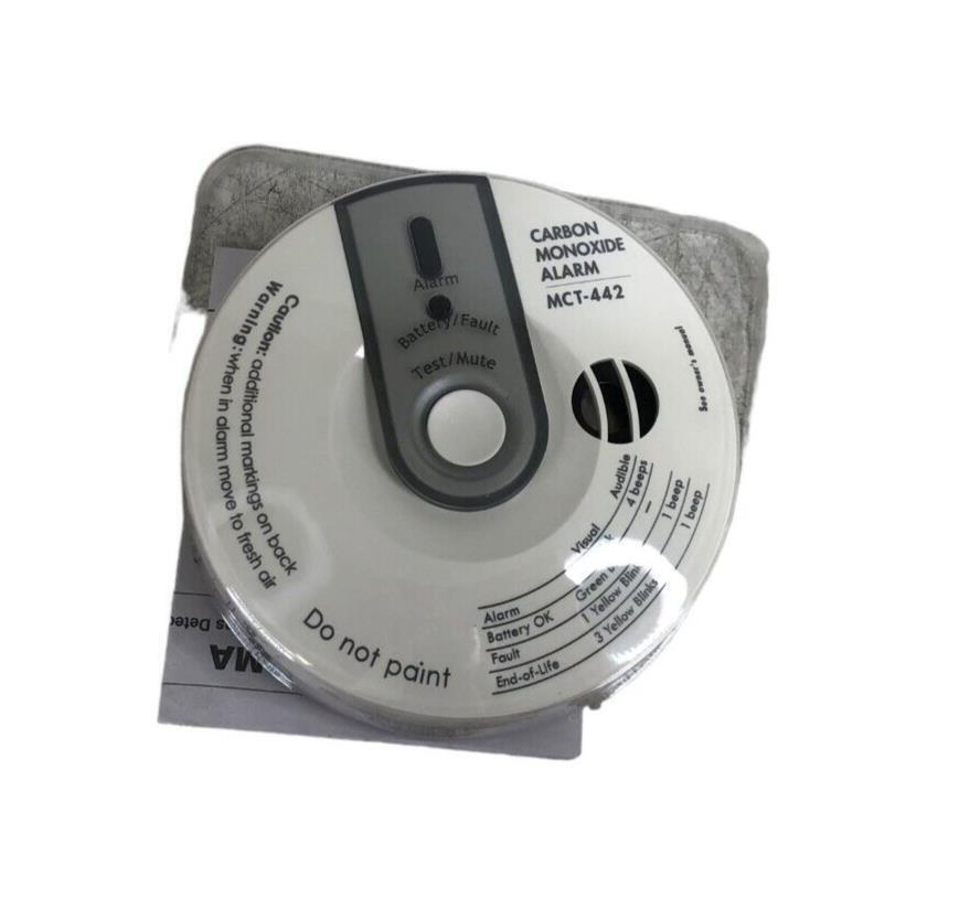 Visonic MCT-442 N SMA (2.4GHz) WH Wireless Carbon Monoxide Detector New ...