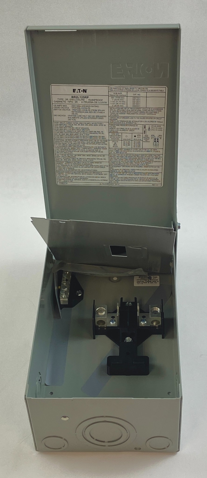 Eaton BR 125a 2-space Outdoor Raintight Enclosure Br2l125rp - 1 Each ...
