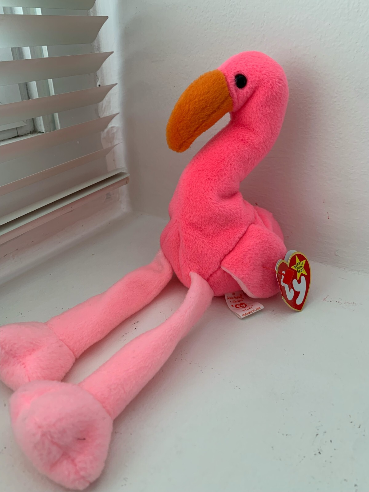 Ty Beanie Baby Pinky the Flamingo 1995 (Rare Collectable) | eBay