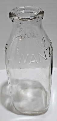 Vtg S Wanzer & Sons Dairy Chicago ILL Milk Bottle IL Illinois Qt 1958 ...