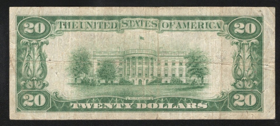 1928-B $20 CHICAGO LIGHT GREEN SEAL FEDERAL RESERVE NOTE Fr 2052-G lgs ...