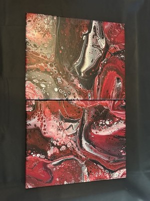 Acrylic Pour Painting Kit 20x16" Original Abstract Art | eBay