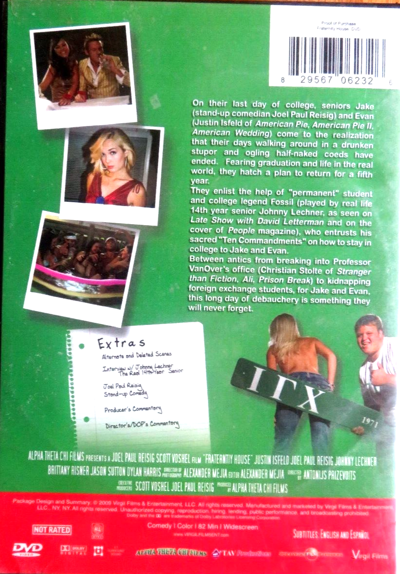 Fraternity House (Unrated Uncensored DVD) You CHOOSE WITH OR WITHOUT A ...