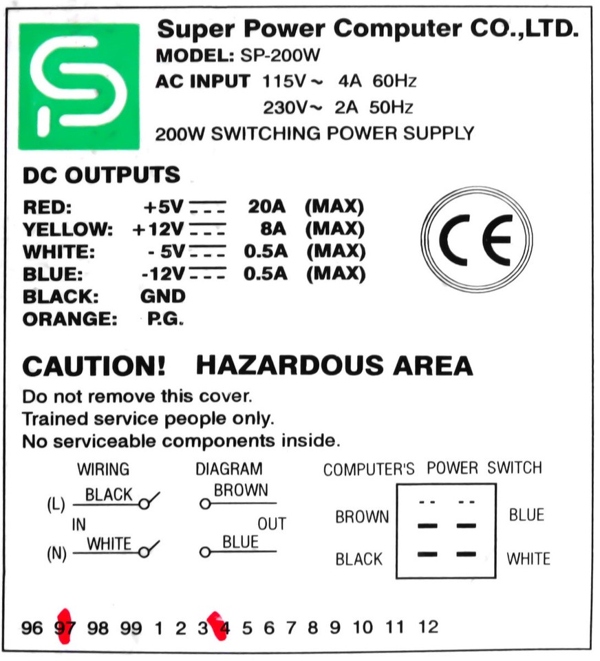 Power Supply At Computer Retro SUPER POWER SP-200W Fdd Molex | eBay