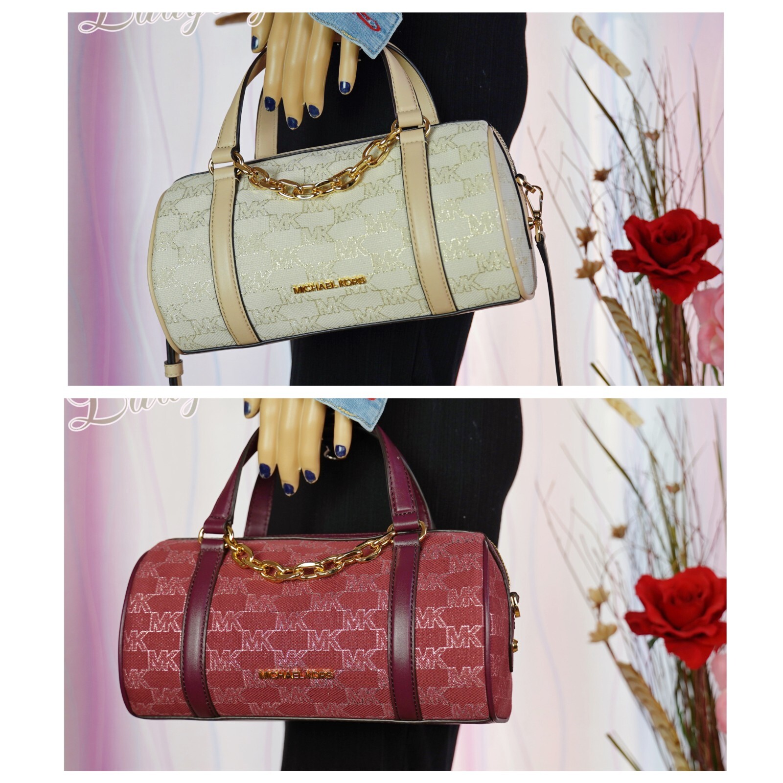 NWT MICHAEL KORS ZOOEY MEDIUM BARREL MESSENGER CROSSBODY SATCHEL ...