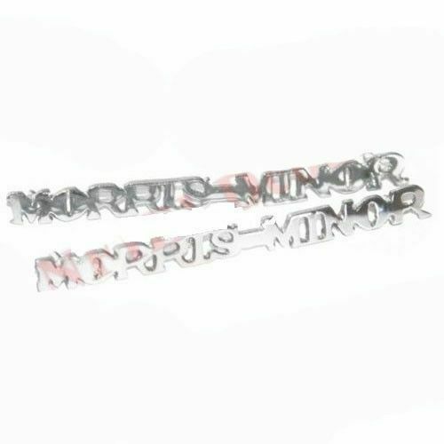 Chrome Plated Vintage Rear Boot Badge Motif Decal Morris Minor Set ECs ...