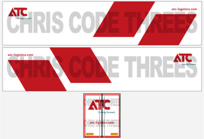 Code 3 Adhesive Vinyl Trailer Decal - ATC Transport - 1/50 1/76 1/148 1 ...