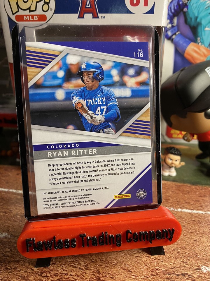 2022 Panini Elite Extra Edition #116 Ryan Ritter Autograph Colorado ...