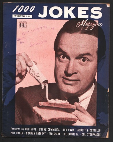 1000 Jokes -Winter 1946-Dell-Bob Hope photo cover-Cartoons-jokes-funny ...
