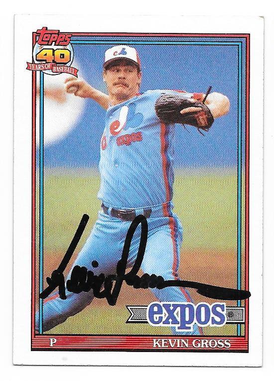 KEVIN GROSS 1991 TOPPS AUTOGRAPHED SIGNED # 674 EXPOS | eBay