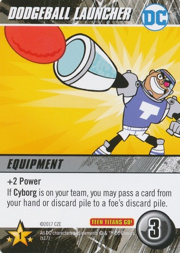 DODGEBALL LAUNCHER DC Comics Deck Building Game card TEEN TITANS GO ...