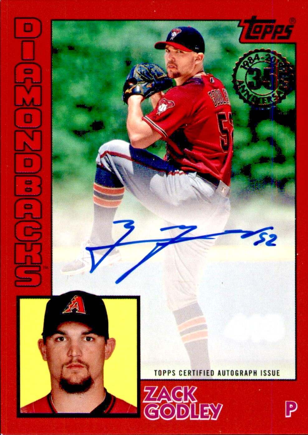 2019 Topps - 1984 Topps Baseball Autographs Red #84A-ZG Zack Godley /25 ...