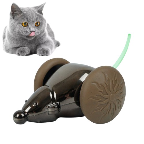 Simulation Mouse Robotic Cat Toy Remote Controlled Moving Pet Kitten ...