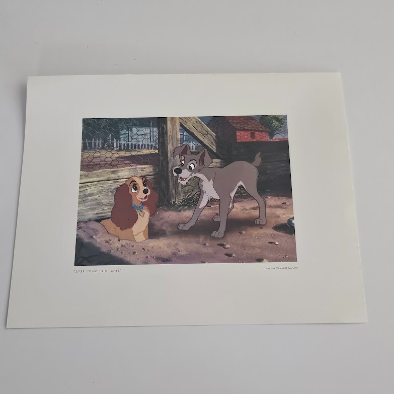 Disney's Lady And The Tramp Ever Chase Chickens Lithograph ...