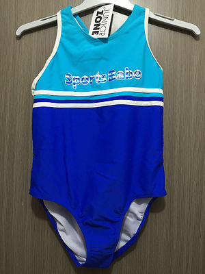 BNWT Girls Sz 10 Racer Back Aqua/Blue Junior Zone One Piece Swim Suit ...