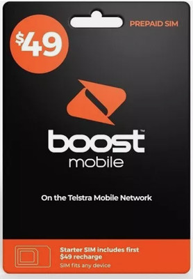 $49 BOOST MOBILE Pre-Paid Sim Cards 4G/5G ENABLED Prepaid MULTI FIT 28 ...