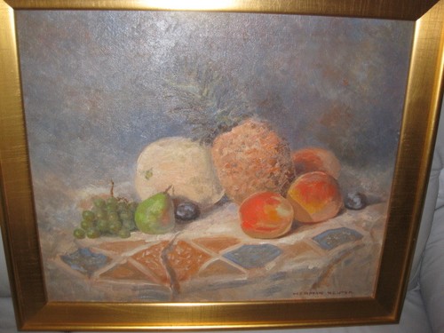 HERMAN REUTER LISTED CALIFORNIA ARTIST FRUITS PAINTING SIGNED | eBay