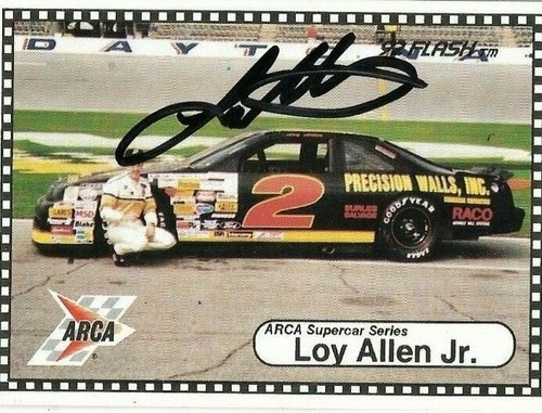 LOY ALLEN signed 1992 ARCA FLASH #36 trading card NASCAR DRIVER | eBay