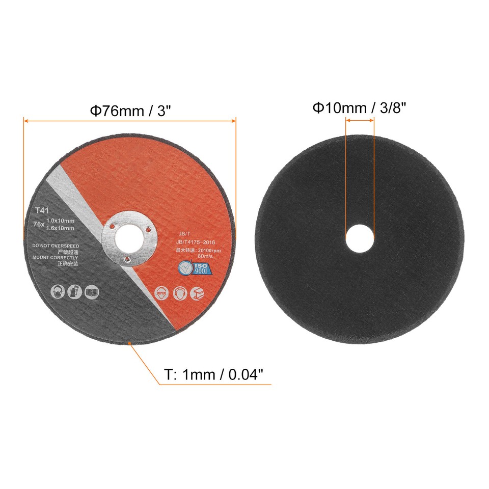 50pcs Cut Off Wheels 76mm x 1mm x 10mm Cutting Disc Black | eBay UK
