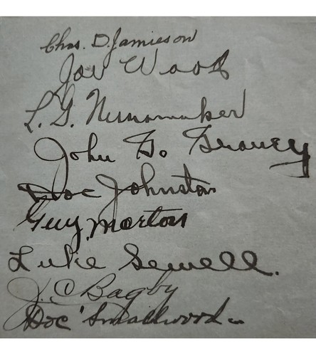 1920 INDIANS: Team SIGNED Album Page (Nunamaker, Morton, Bagby ...