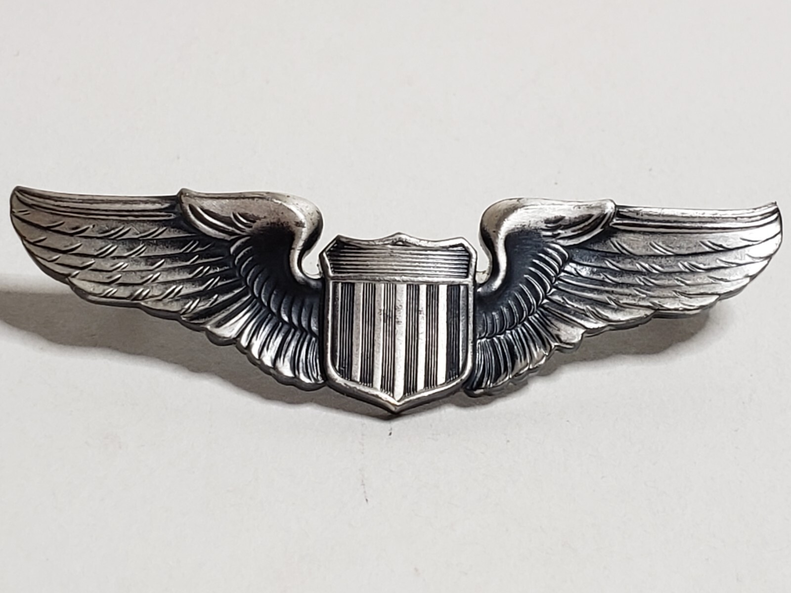 USAF Basic Pilot Wings 2” Miniature Size Krew G-I 1/20 Silver Filled ...
