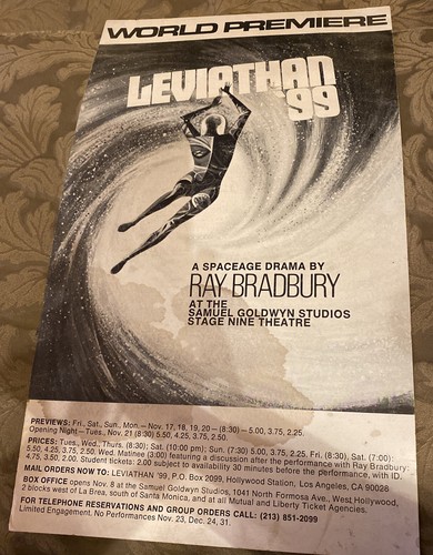 Leviathan 99 World Premiere Poster - Ray Bradbury - 1972 | eBay