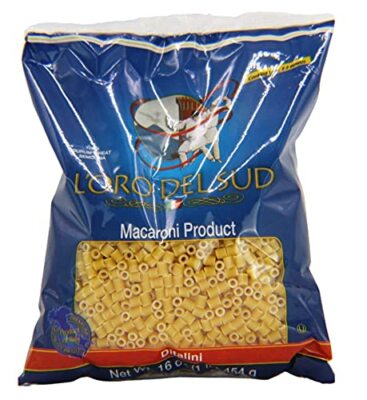 Ditalini Pasta 4 pack Italian Pasta Tubettini Pasta Short Macaroni ...