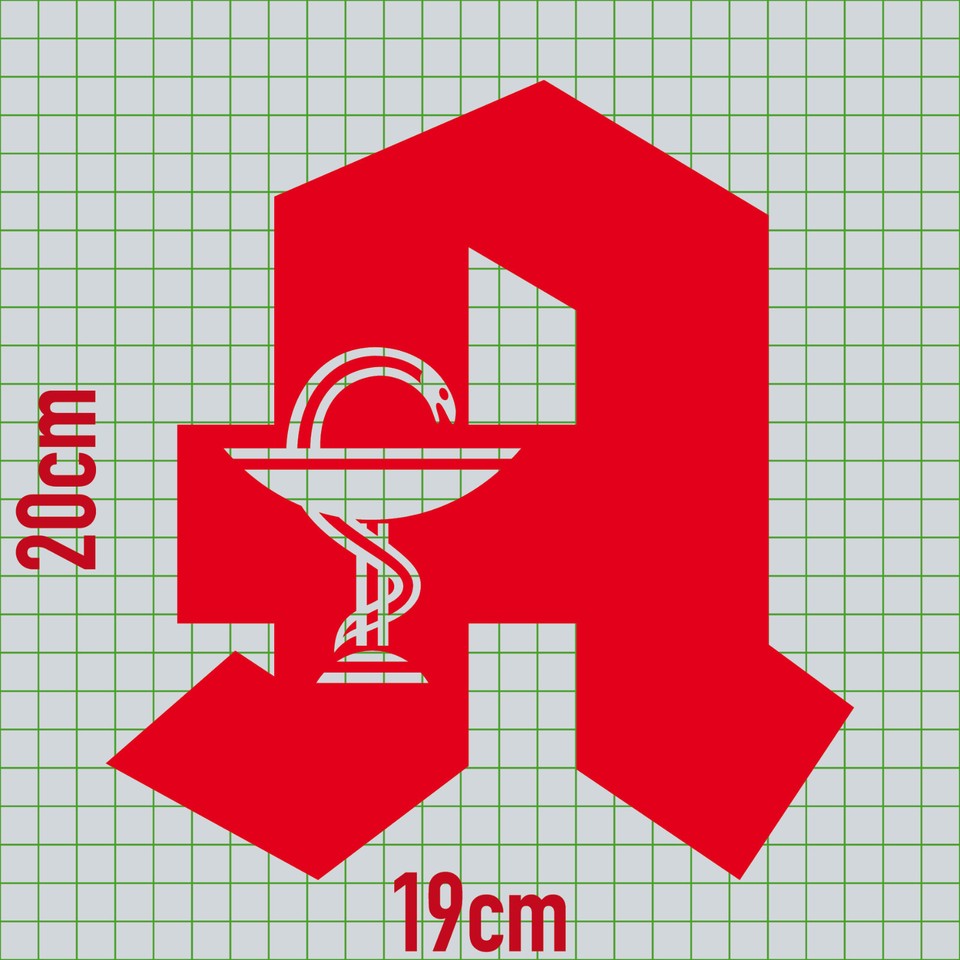 2 Sticker 20cm A Tattoo Aeskulap Staff Snake Pharmacy Foil ...