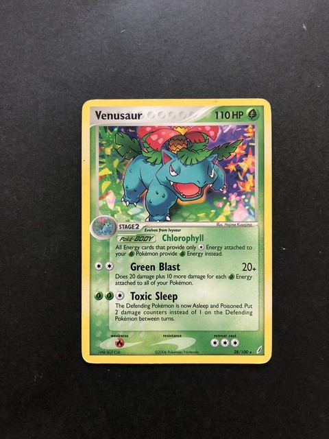 Pokémon TCG Venusaur EX Crystal Guardians 28/100 Exclusive Cosmos Holo ...