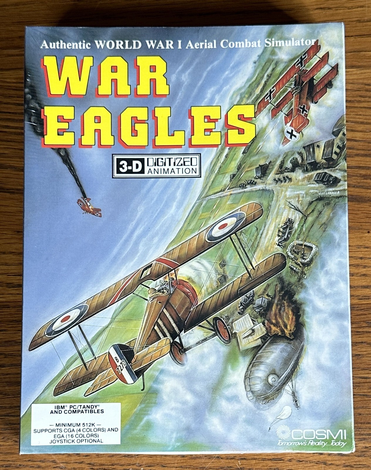 WAR EAGLES 3-D DIGITIZED ANIMATION NEW SEALED WW1 SIMULATOR VIDEO GAME ...
