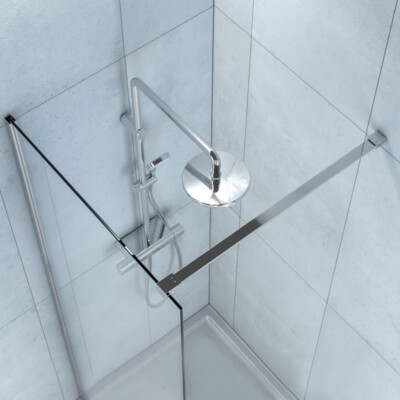 Stainless Steel Shower Glass Door Support Bar 8~12mm Glass Reinforced ...