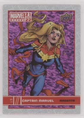2021-22 Upper Deck Marvel Annual Magenta Captain Marvel #13 | eBay