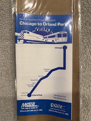 Nov. 9, 1982 Norfolk Southern /Pace Route 835, Chicago to Orlando Park ...