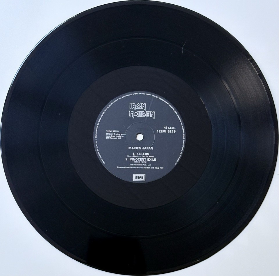 Iron Maiden: ‘Maiden Japan’ EMI 1981 UK *BLACK LABEL* 12” EP Single ...