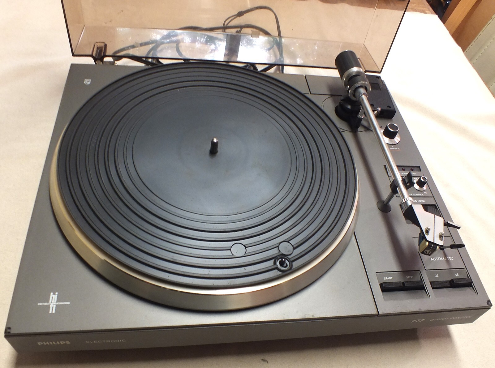 Vintage Philips Electronic 777 Direct Control Record Player Turntable ...