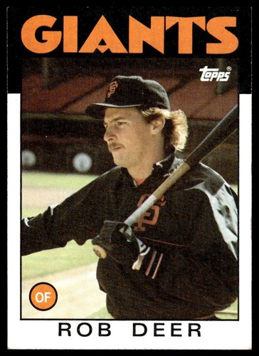 1986 Topps Baseball Card Rob Deer San Francisco Giants #249 | eBay