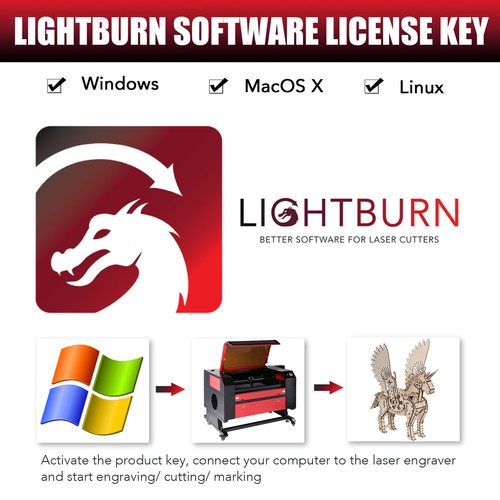 LIGHTBURN Software License Key for Laser Engraver Compatible with ...