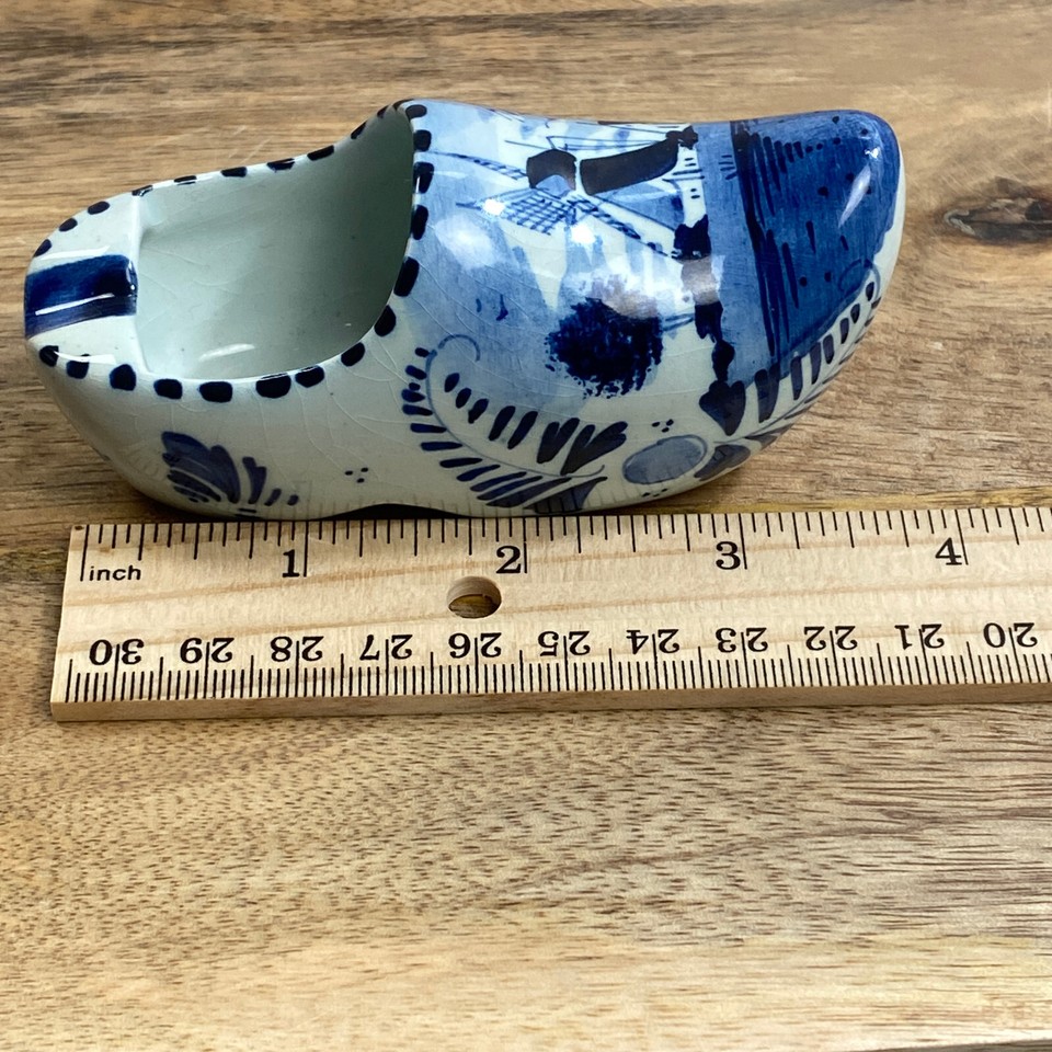 Delft Blue Dutch Clog Shoe Ceramic Pottery Holland Ashtray | eBay