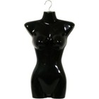 Female Body Form black plastic torso mannequin store clothing display ...