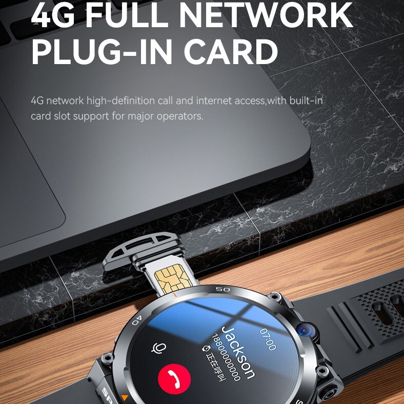 4GNetwork SIM Card Smart Watch Dual Camera GPSWifi NFC Rugged Android ...