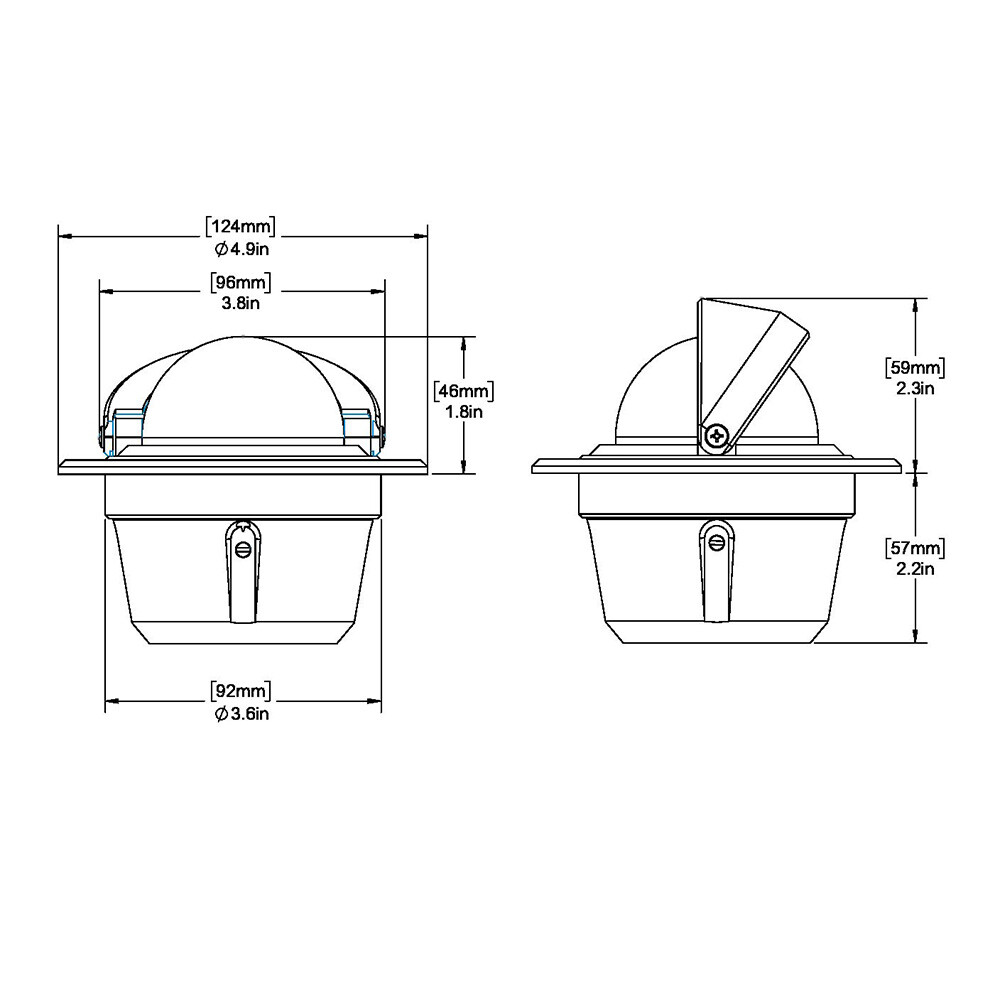 Ritchie F50 Explorer White 12V Flush Mount Boat Compass Lighted ...