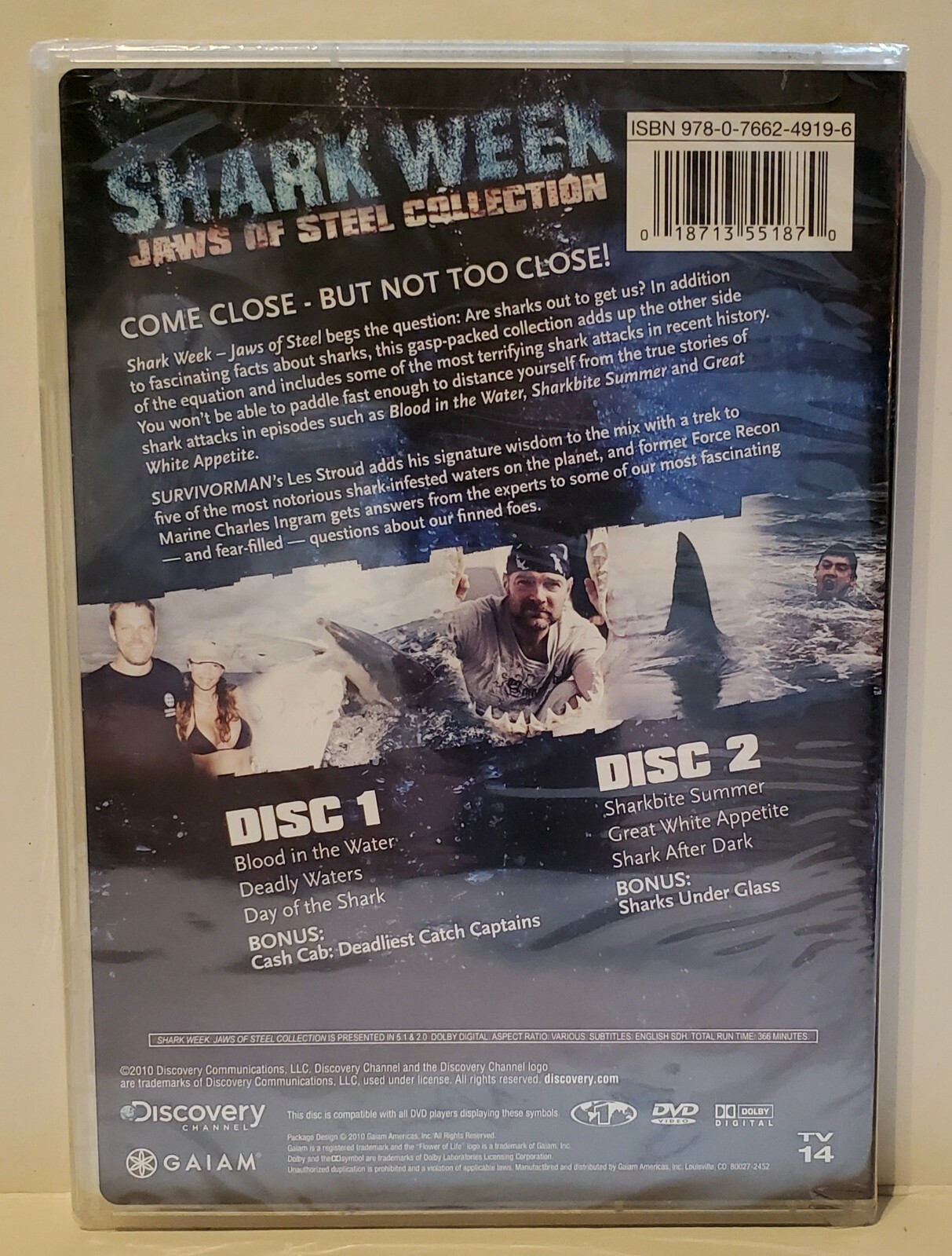 Shark Week: Jaws of Steel Collection (DVD, 2010, 2-Disc Set, Foil ...
